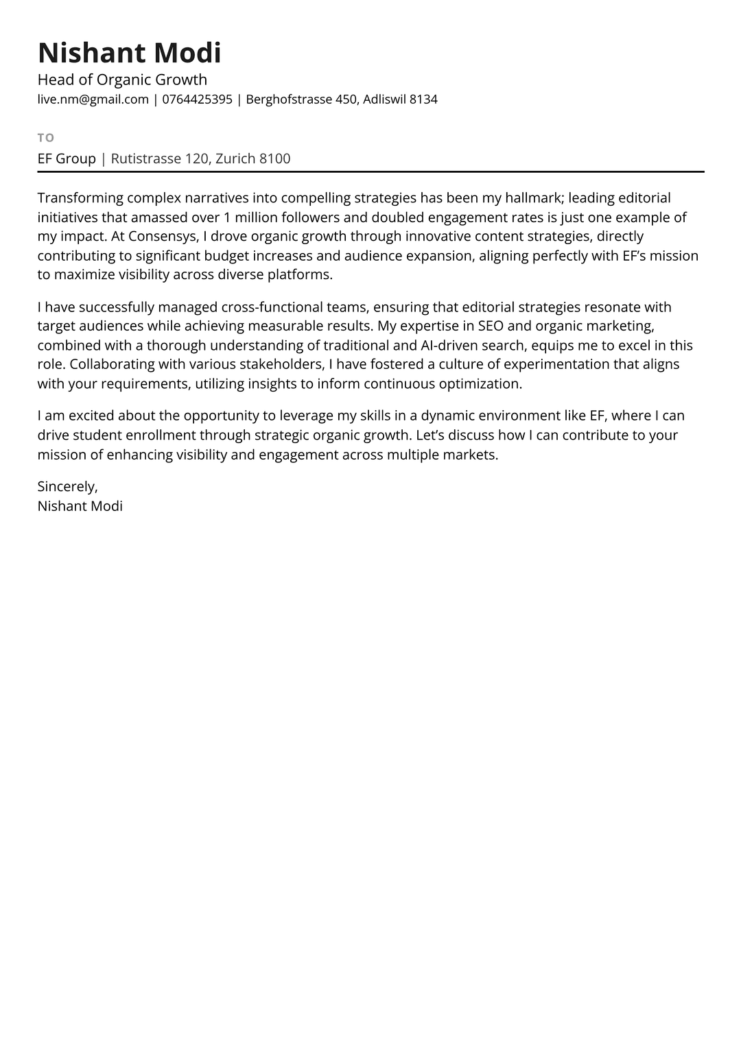 Free Cover Letter Builder - No Sign Up Required | Create Professional ...